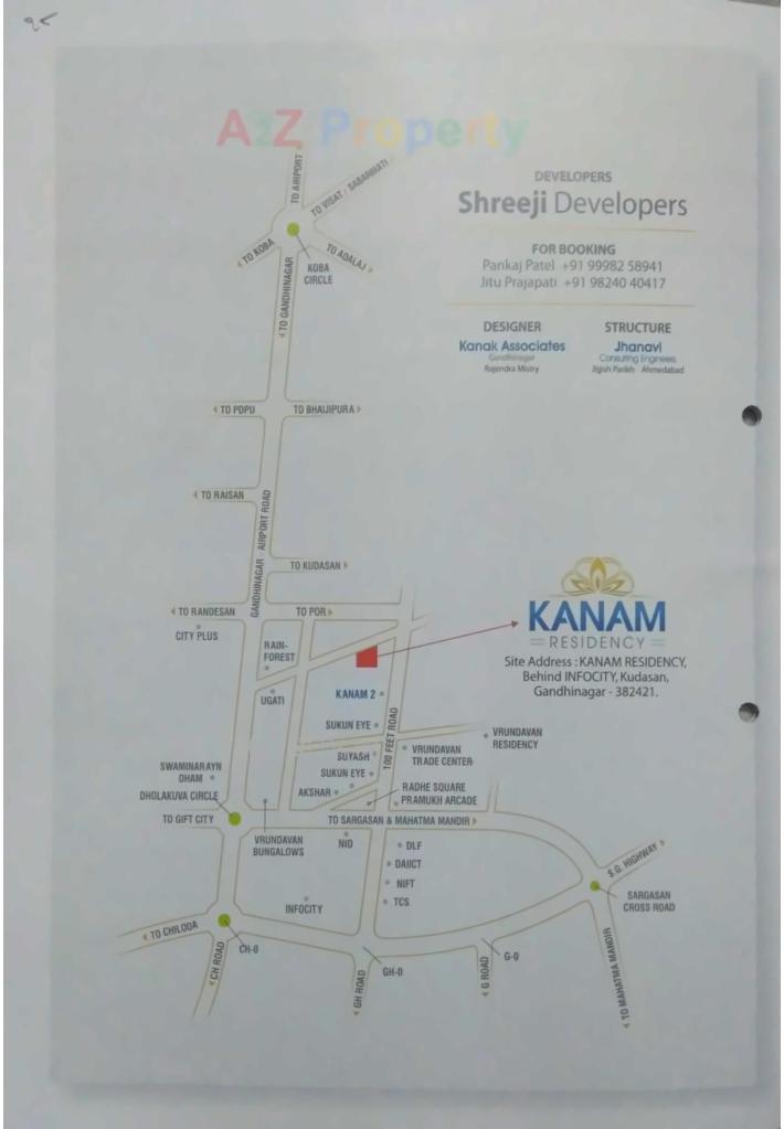 Kanam Residency | 2 BHK Flats at Kudasan, Gandhinagar