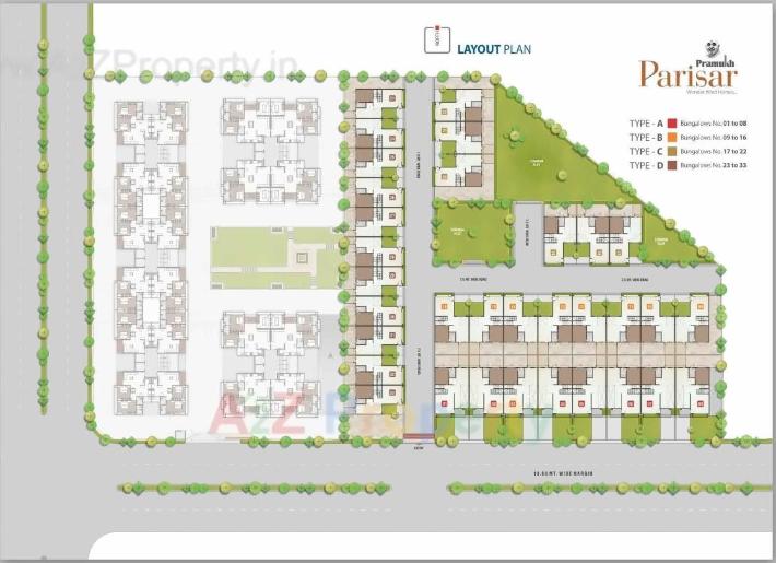 Pramukh Parisar | Shops, Bungalows & Flats at Uvarsad, Gandhinagar