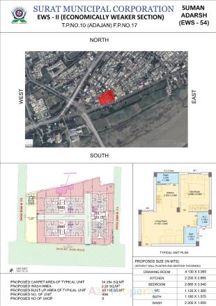 Suman Adarsh Ews 54 Tp 10 (adajan) Fp | at Adajan, Surat